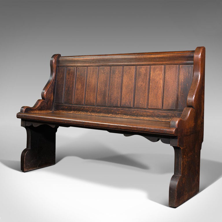 Antique Free-Standing Pew, Scottish, Oak, Bench Seat, Ecclesiastical ...
