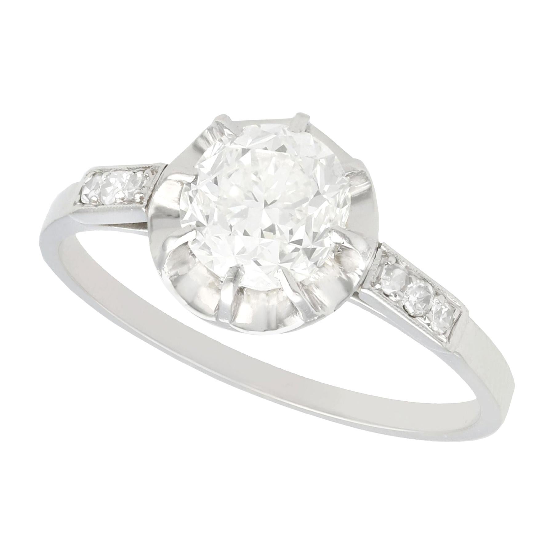 Rare Antique 5.15 Carat Diamond Solitaire Plus Platinum Ring For Sale ...