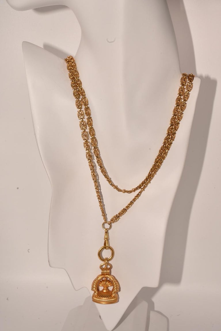 Antique English 18 Karat Watch Chain, C 1900 at 1stDibs