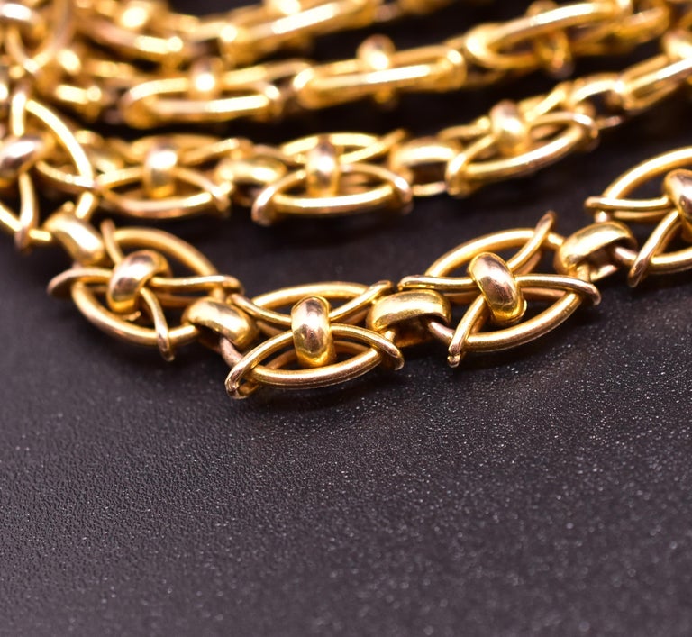 Antique English 18 Karat Watch Chain, C 1900 at 1stDibs