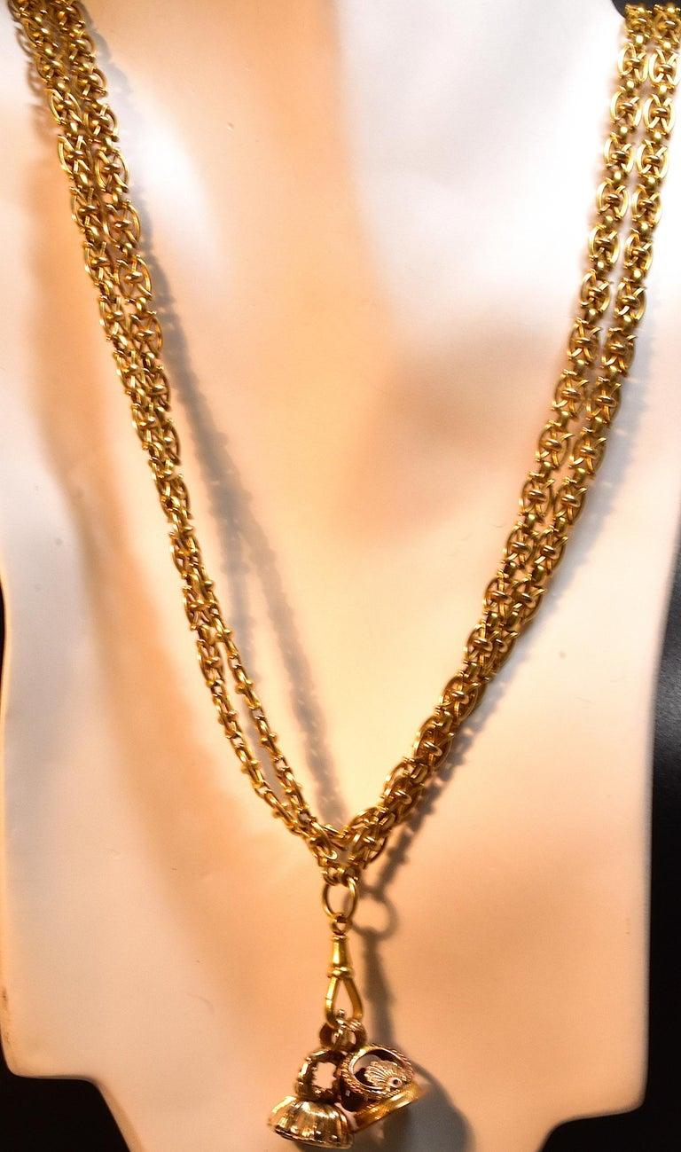 Antique English 18 Karat Watch Chain, C 1900 at 1stDibs