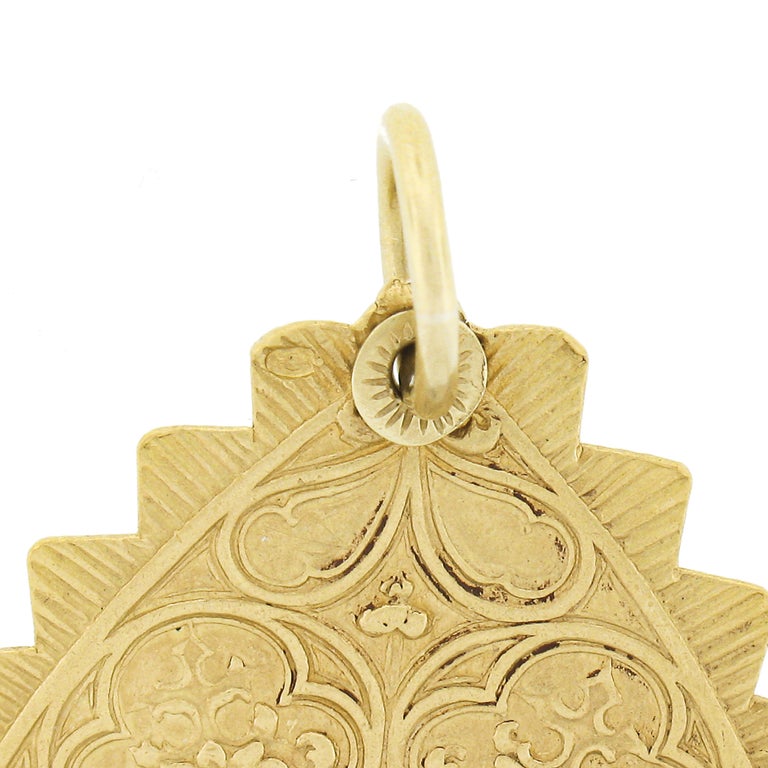 Antique French 18k Gold Birth and Baptism of Jesus Reversible Medallion ...