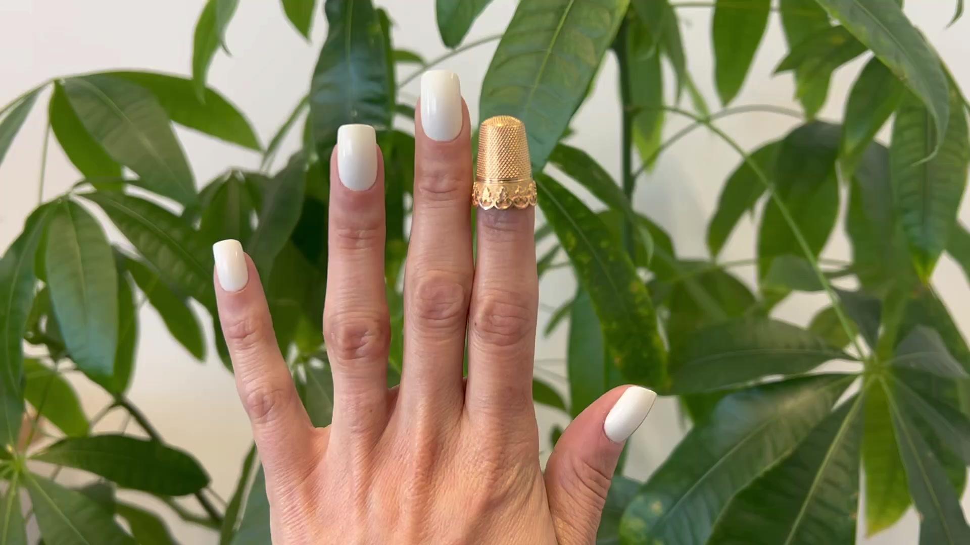 Antique French 18k Rose Gold Thimble For Sale at 1stDibs