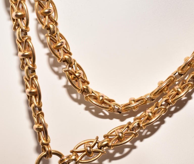 Antique English 18 Karat Watch Chain, C 1900 at 1stDibs