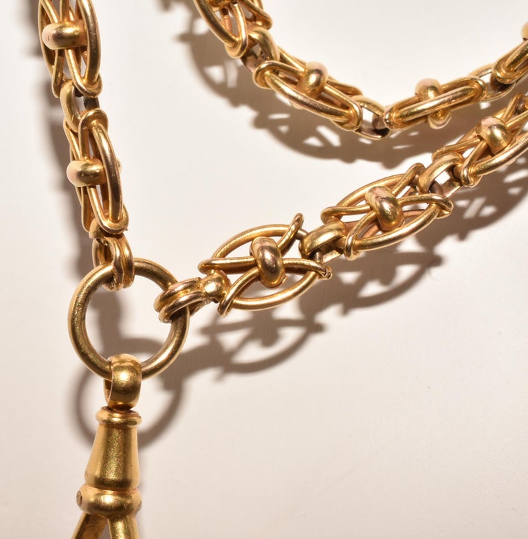 Antique English 18 Karat Watch Chain, C 1900 at 1stDibs