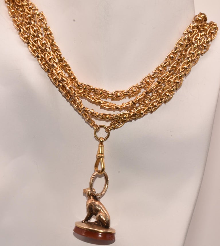 Antique English 18 Karat Watch Chain, C 1900 at 1stDibs