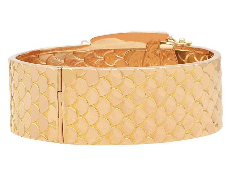 Antique French Yellow Gold Buckle Bangle, Circa 1900 For Sale at 1stDibs