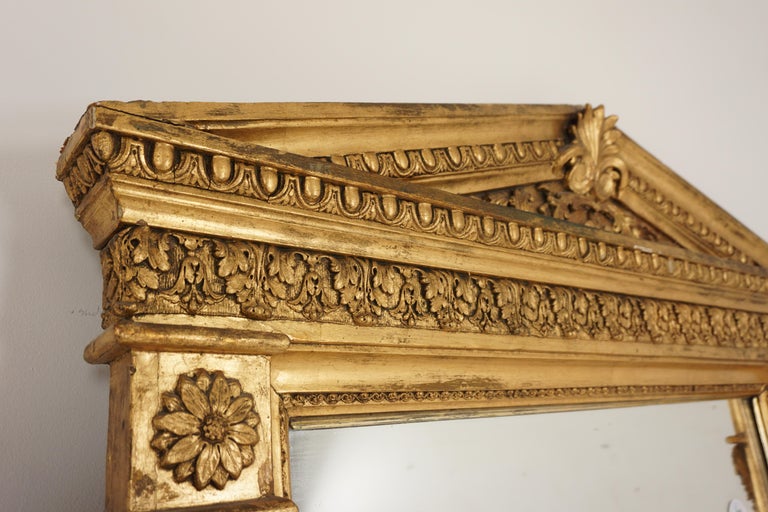 Antique French 19th Century Gilt Mirror, Over Mantle, Wall, France 1880 ...