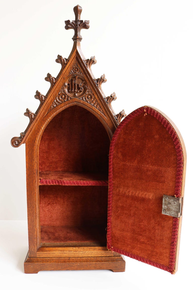 Antique French 19th Century Gothic Revival Neo-Gothic Small Cabinet ...