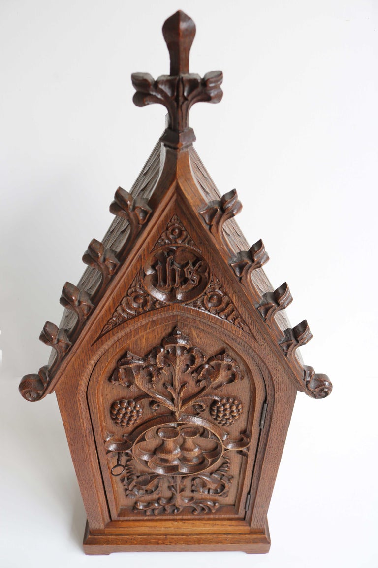 Antique French 19th Century Gothic Revival Neo-Gothic Small Cabinet ...