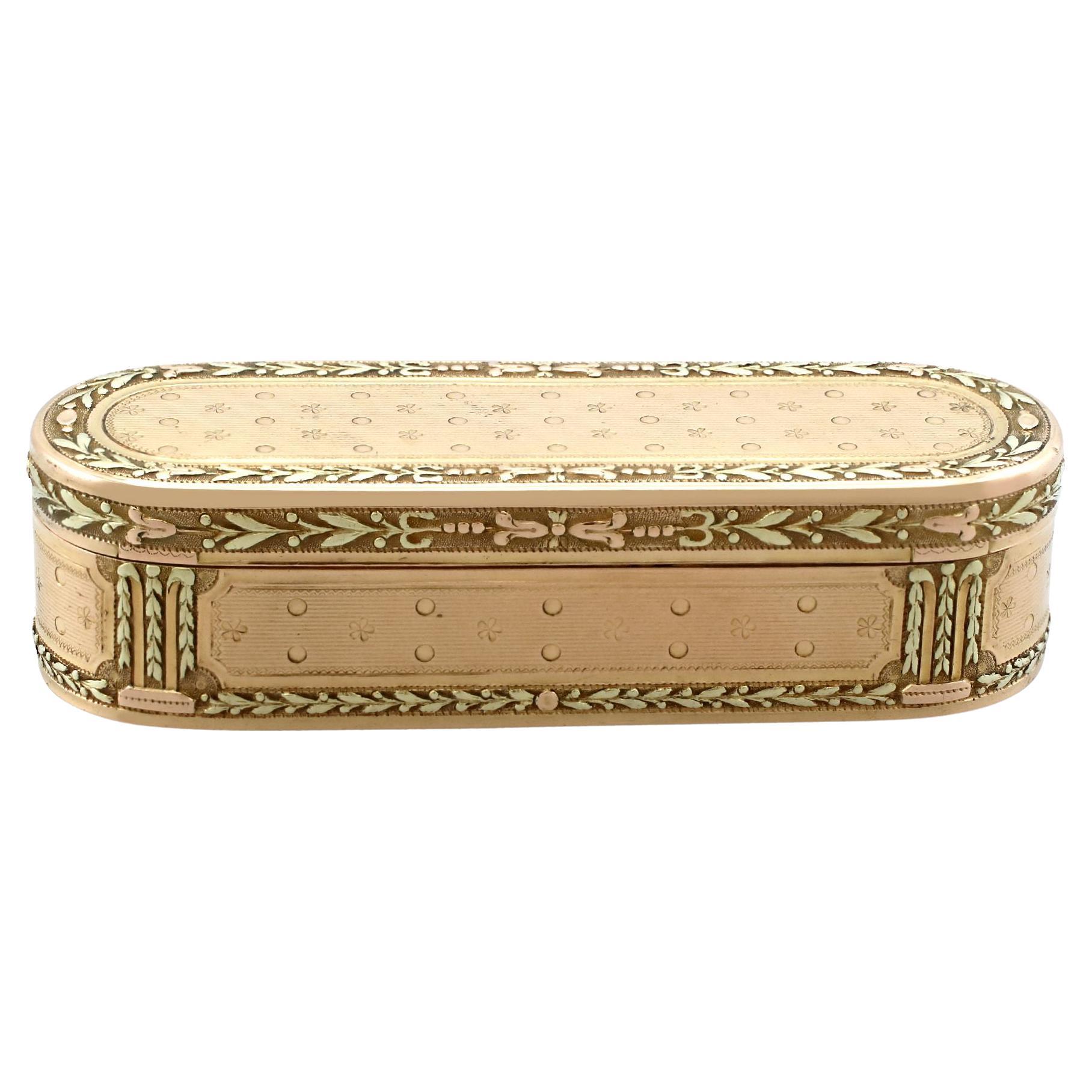 Antique 19th Century French 18-Karat Gold Snuff Box, circa 1830 at 1stDibs