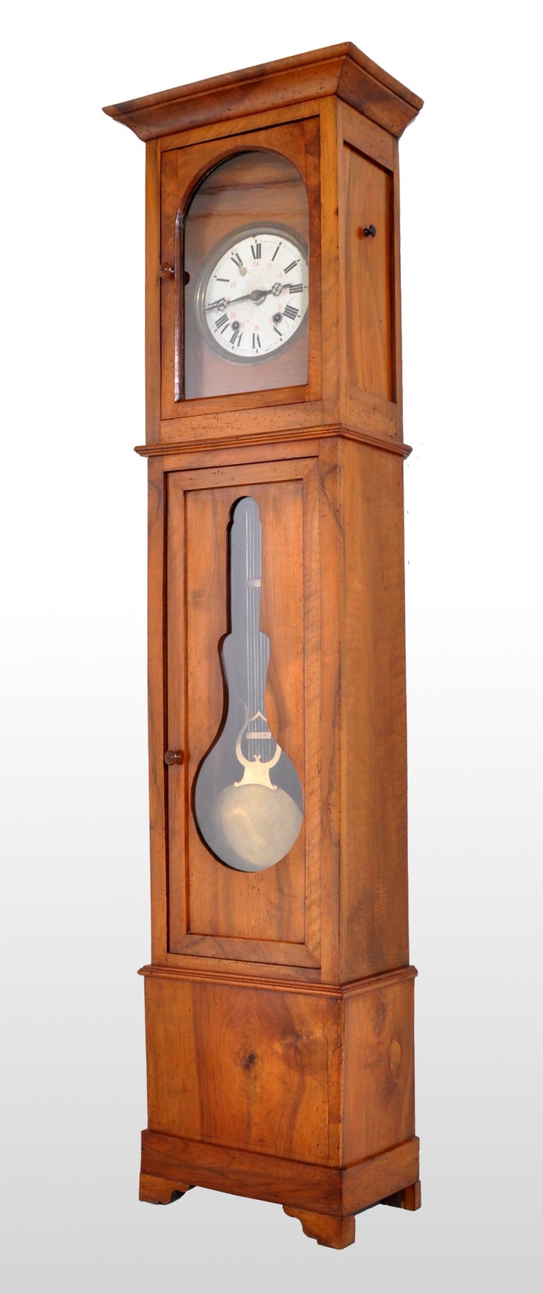 Antique French 8-Day Cherry Longcase/Grandfather Comtoise Morbier Clock ...
