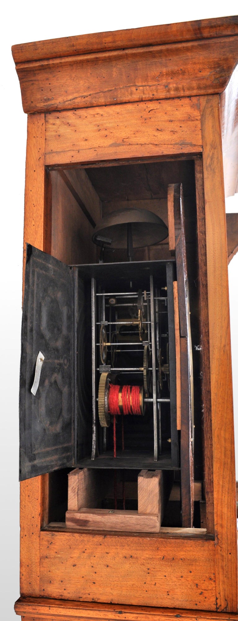 Antique French 8-Day Cherry Longcase/Grandfather Comtoise Morbier Clock ...