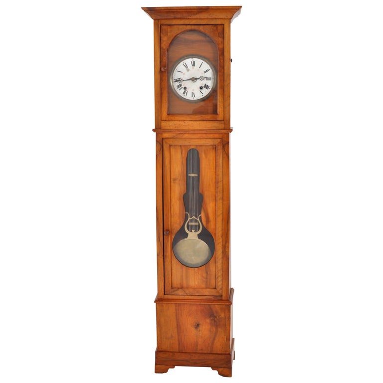 Antique French 8-Day Cherry Longcase/Grandfather Comtoise Morbier Clock ...