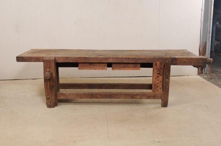 Antique French Work Bench with Drawers, Great for a Kitchen Island at ...