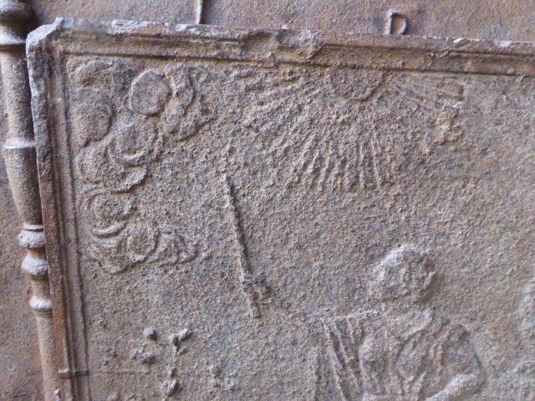 Antique French 'Allegory of France' Fireback, 19th Century For Sale at ...