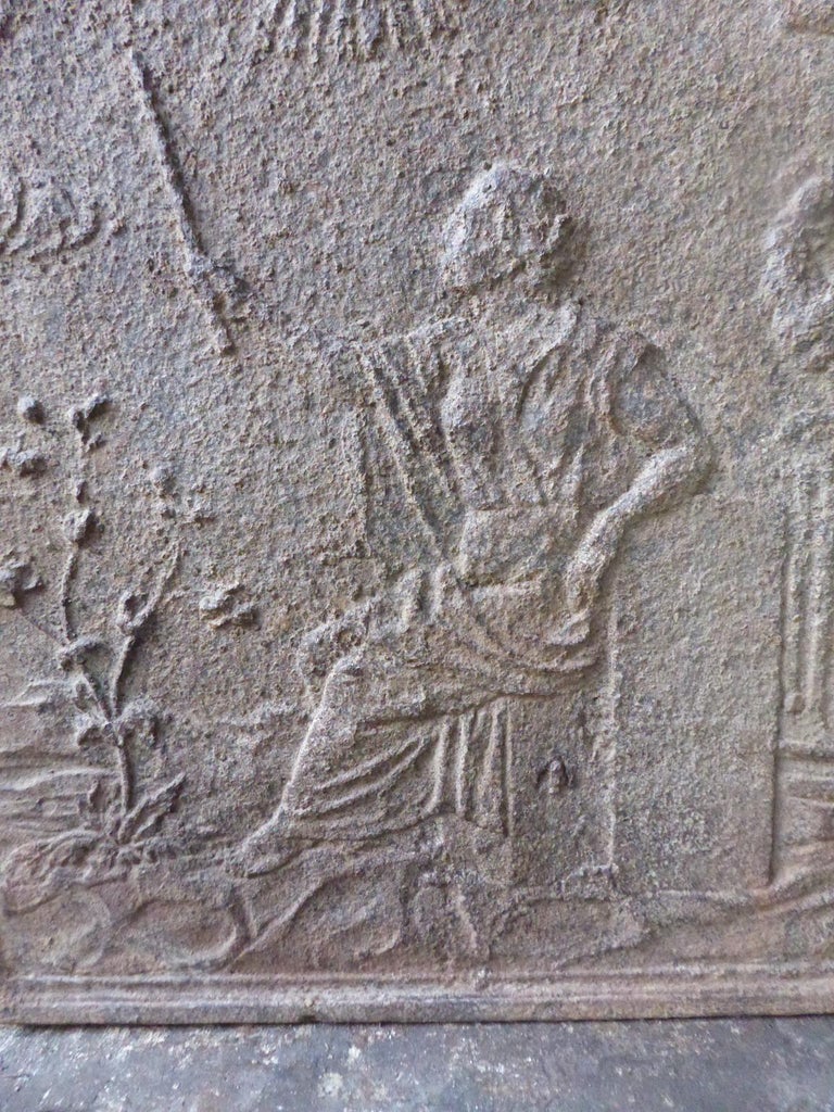 Antique French 'Allegory of France' Fireback, 19th Century For Sale at ...