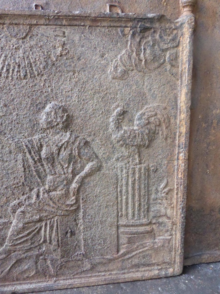 Antique French 'Allegory of France' Fireback, 19th Century For Sale at ...