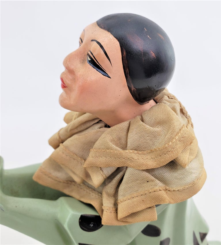 Antique French Art Deco Cubist Harlequin or Clown Figural Table or ...