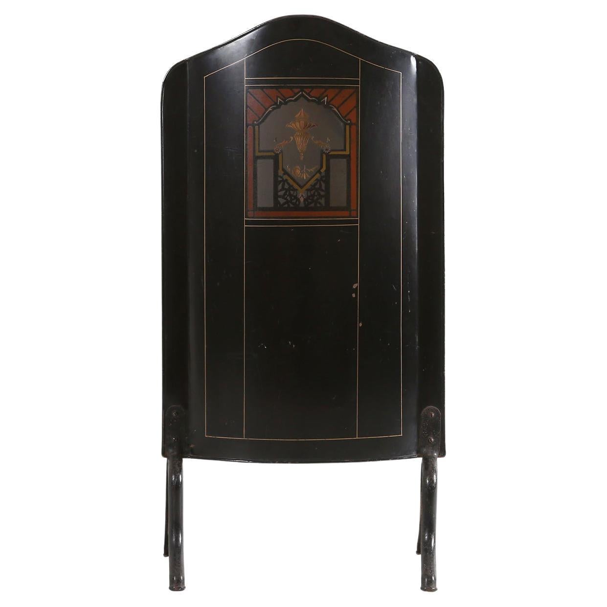 Art Deco Wrought Iron Fire Screen For Sale at 1stDibs
