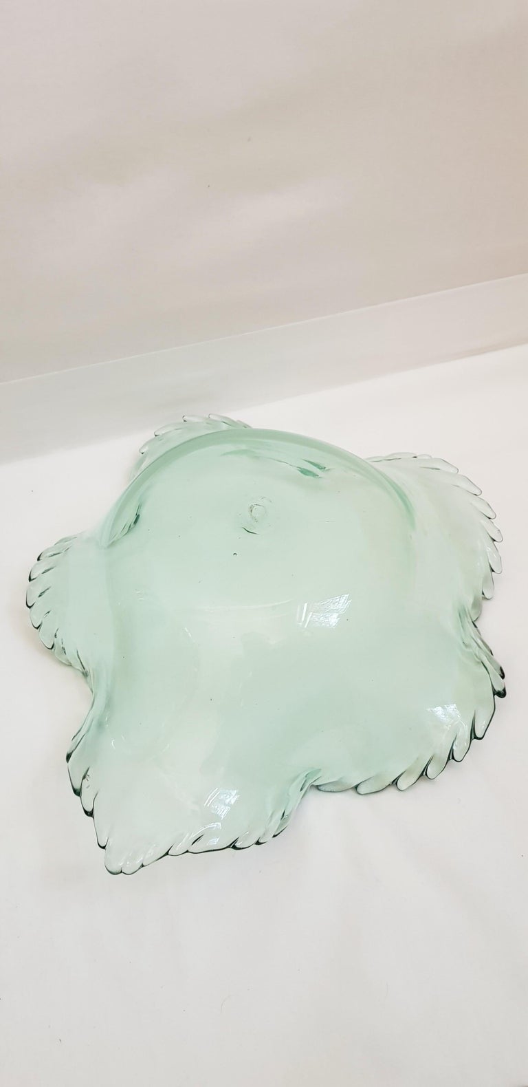 Antique French Art Deco Large Leaf Bowl For Sale at 1stDibs