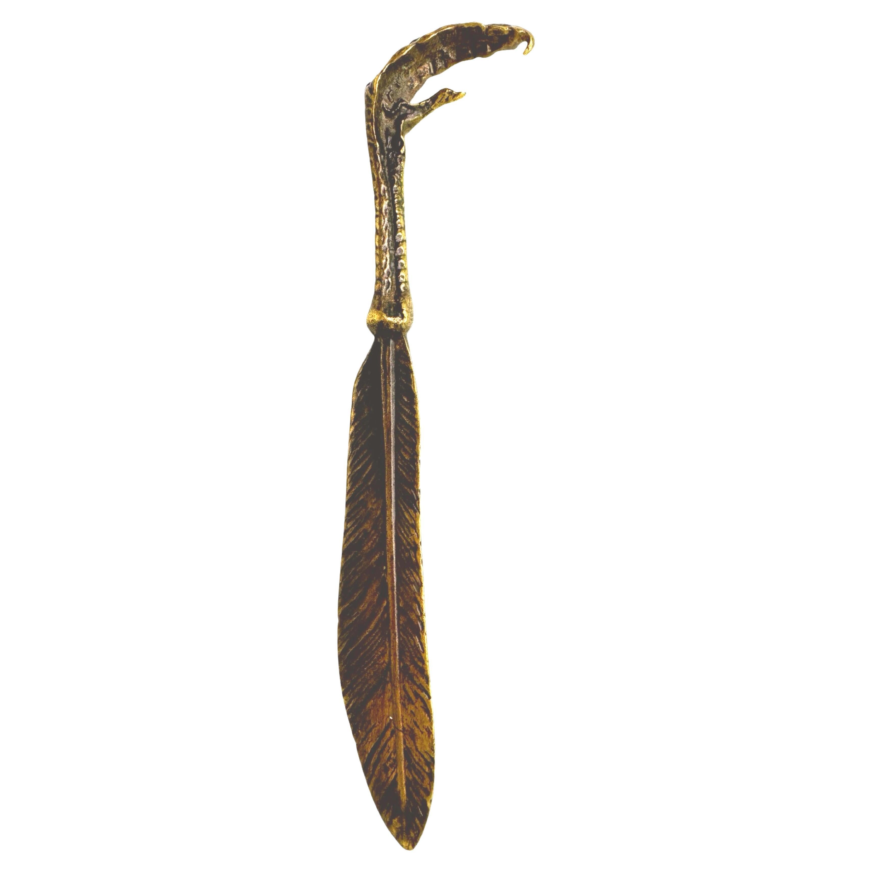 Capercaillie Mountain Grouse Vienna Bronze Letter Opener, Antique ...