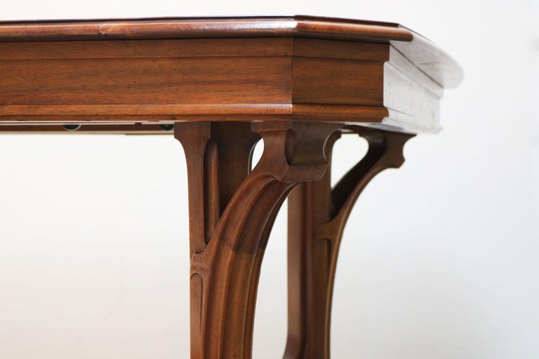 Antique French Art Nouveau Dining Room Set by Eugène Vallin 1903 Table ...