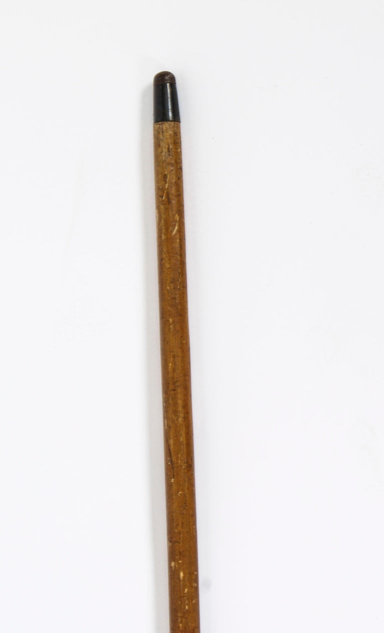Antique French Art Noveau Silver Ebonized Walking Cane Stick 19th ...