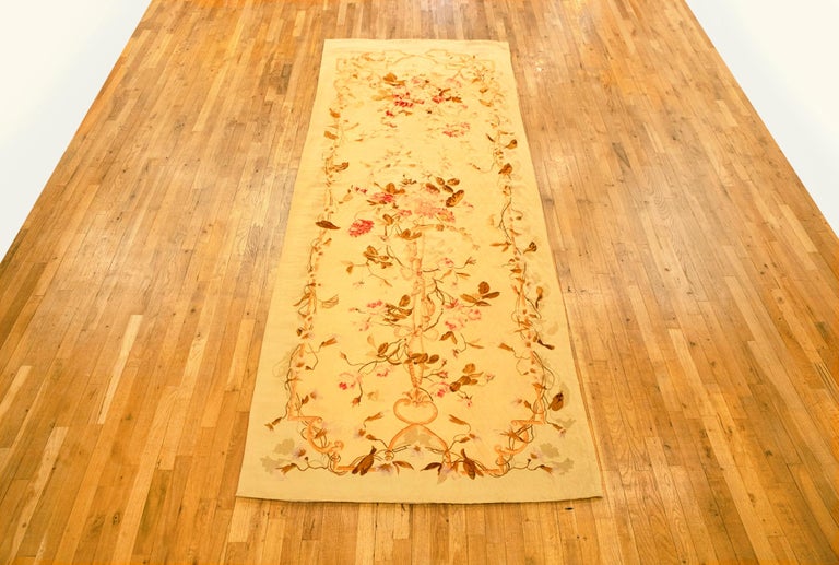 Antique French Aubusson Rug, in Gallery Size w/ Floral Elements For ...