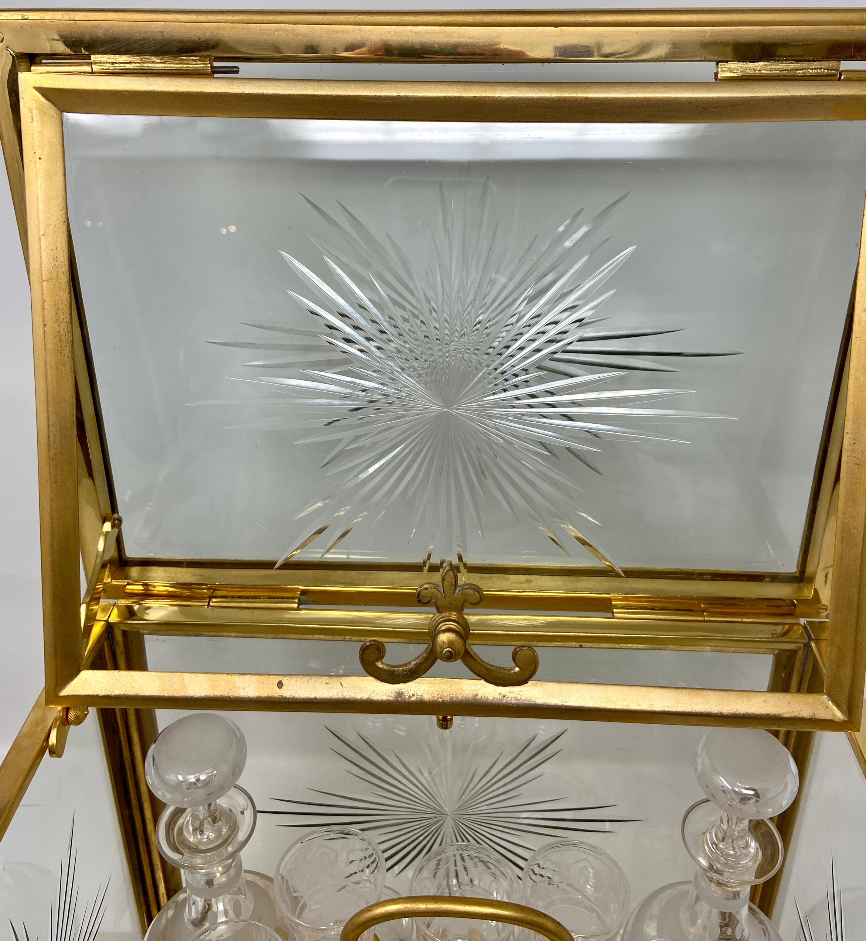 Antique French Baccarat Crystal and Bronze D' Ore Cave À Liqueur, circa ...