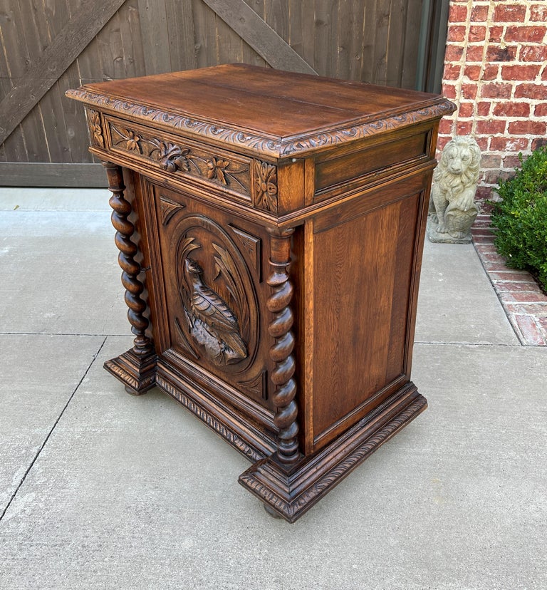 Antique French Barley Twist Jam Cabinet Cupboard Liquor Cabinet Bar Oak ...