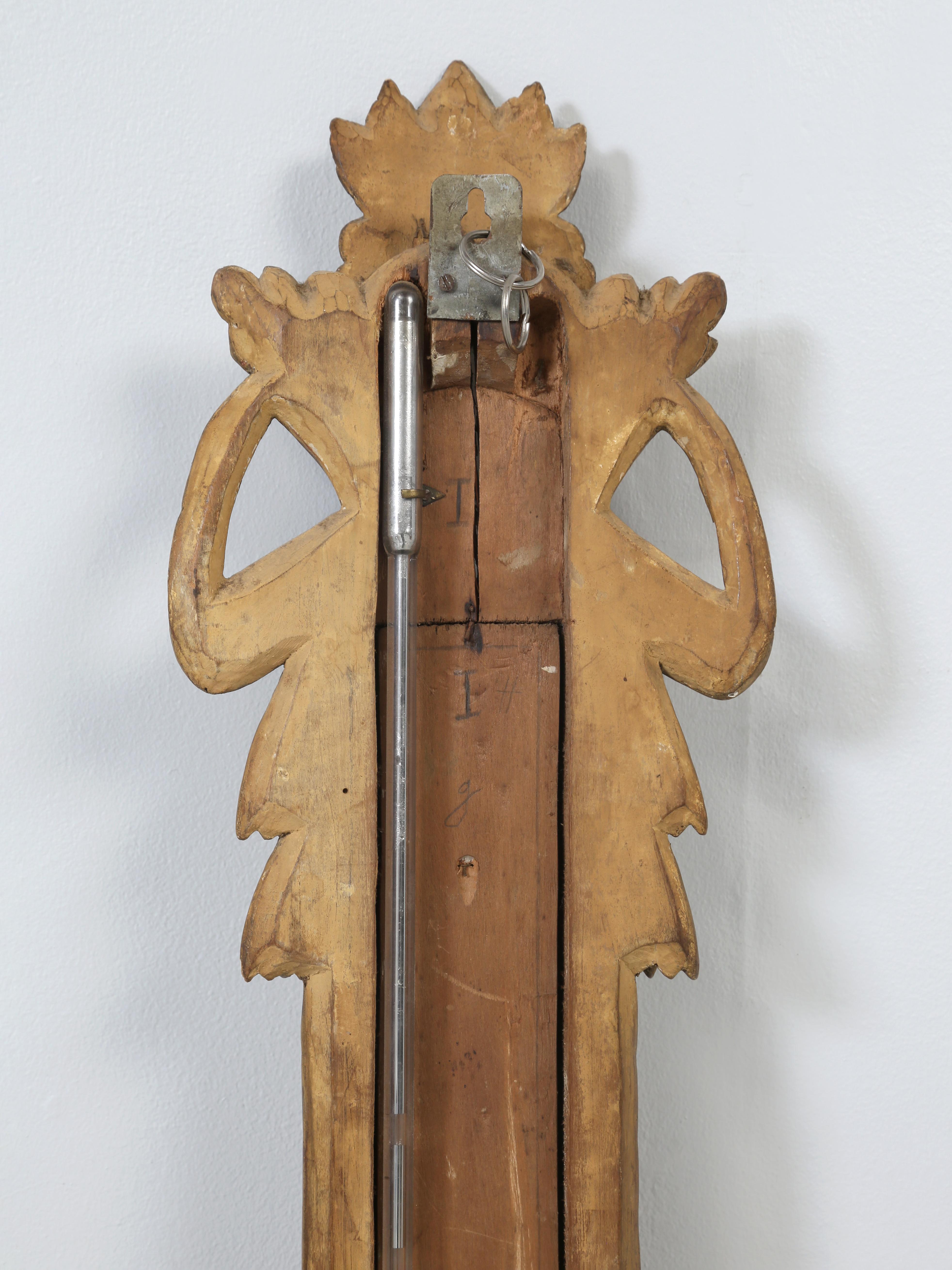 Antique French Barometer and Thermometer from Bourgeois Paris Original ...