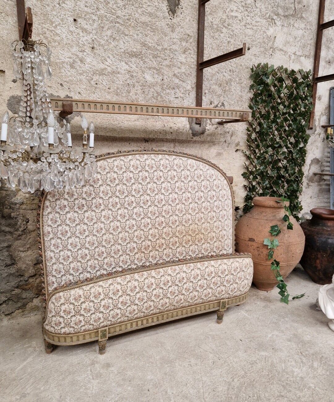 Antique French Bed King Size Demi Corbeille Louis XVI Style For Sale at ...