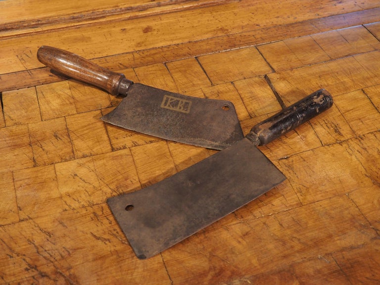 Bloc de boucherie français ancien en bois de hêtre, vers 1880 En vente ...