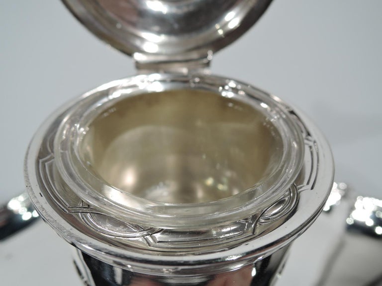 Antique French Belle Époque Classical Silver Inkwell on Stand For Sale ...