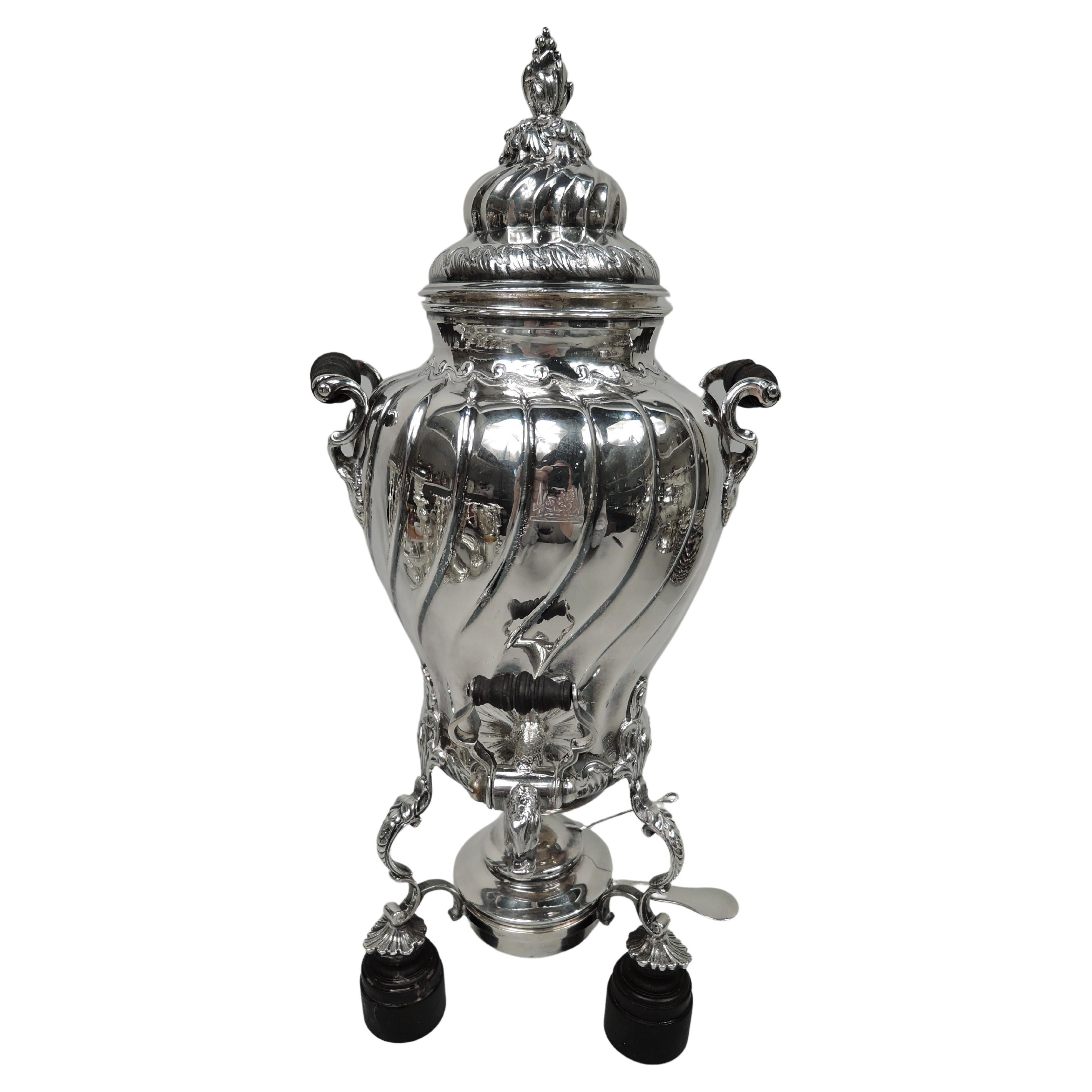 Fine Quality Antique Victorian French Silver Plated Tea Urn by Risler ...