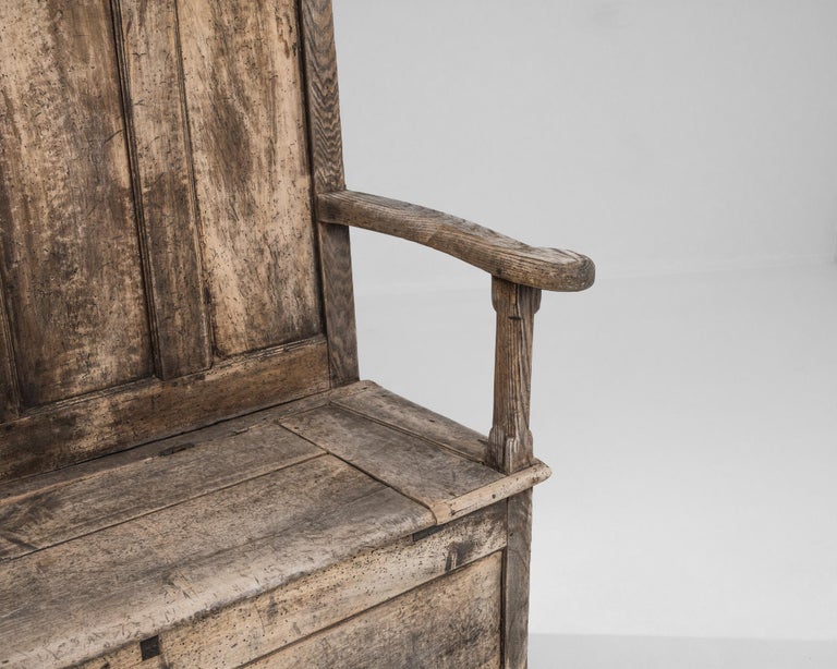 Antique French Bench with Storage For Sale at 1stDibs