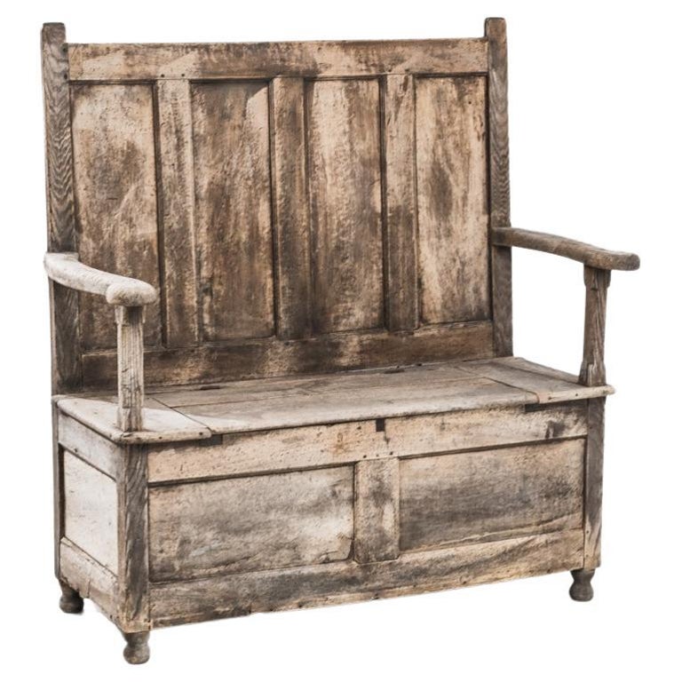 Antique French Bench with Storage For Sale at 1stDibs