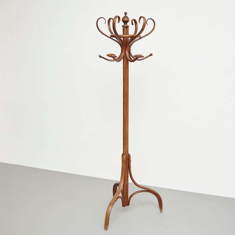 Antique French Bentwood Coat Stand, circa 1940 For Sale at 1stDibs