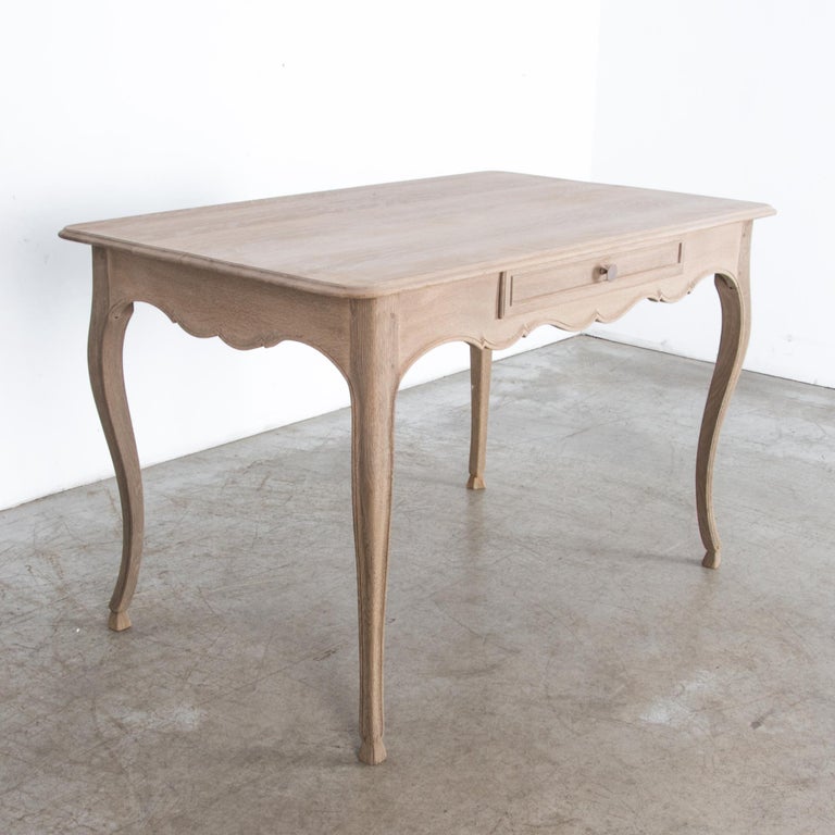 Antique French Bleached Oak Table at 1stDibs