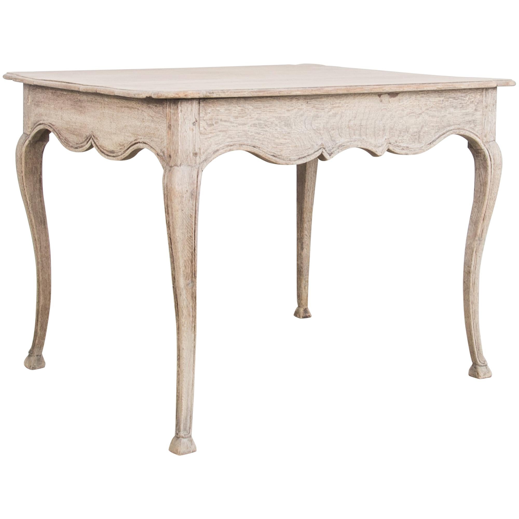 Antique French Bleached Oak Table at 1stDibs