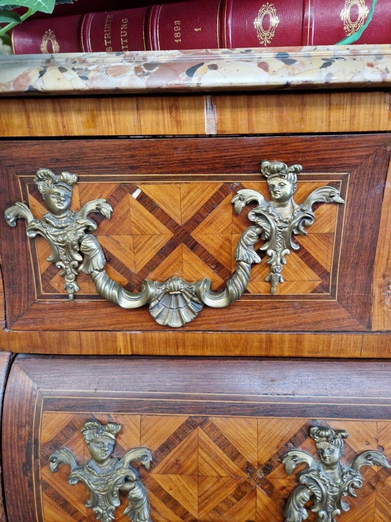 Antique French Bombe Chest of Drawers Louis XV Style For Sale at 1stDibs