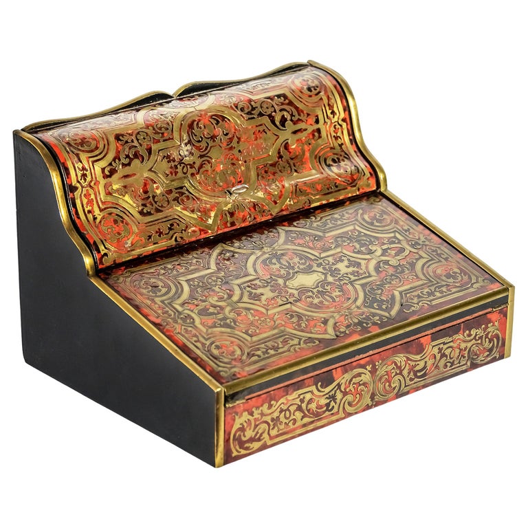 Antique French Boulle Napoleon III Writing Desk / Table / Box For Sale ...