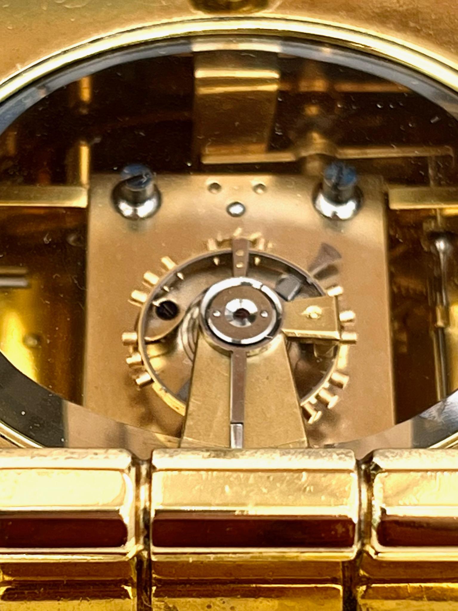 Antique French Brass Eight Day Striking and Repeating Carriage Clock by ...
