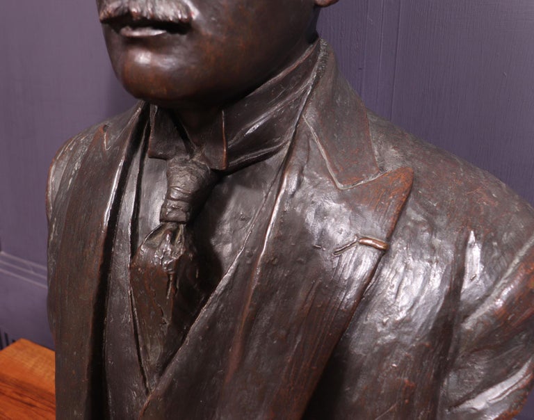 Antique French Bronze Bust Of G, Gars born 1878 For Sale at 1stDibs