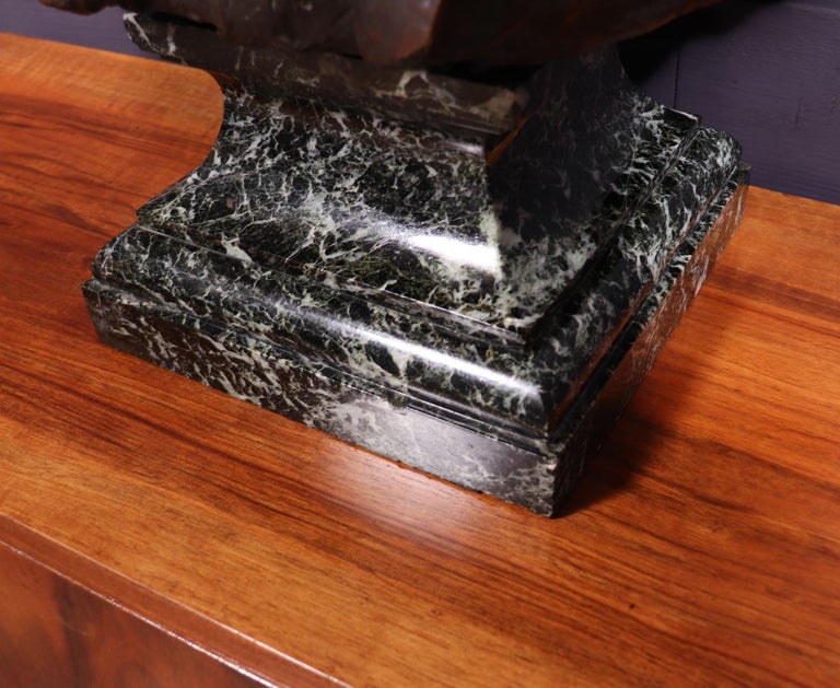 Antique French Bronze Bust Of G, Gars born 1878 For Sale at 1stDibs