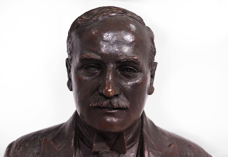 Antique French Bronze Bust Of G, Gars born 1878 For Sale at 1stDibs