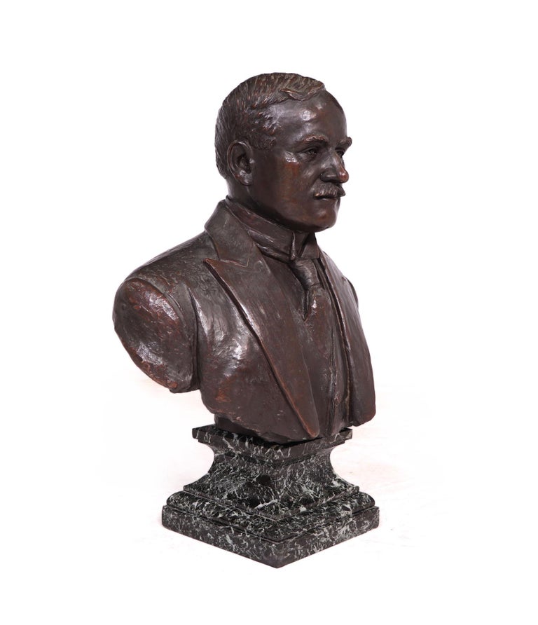 Antique French Bronze Bust Of G, Gars born 1878 For Sale at 1stDibs