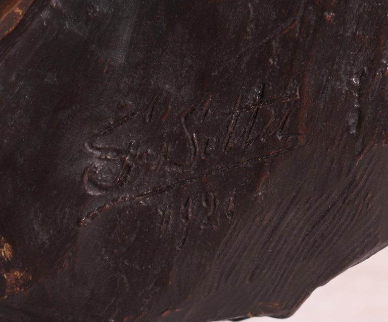 Antique French Bronze Bust Of G, Gars born 1878 For Sale at 1stDibs