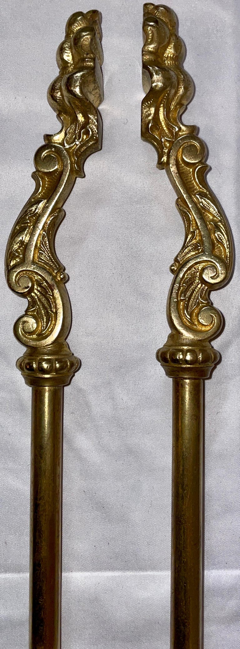 Antique French Bronze D' Ore Fire Tools and Stand, circa 1890's For ...